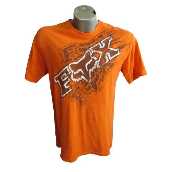 Fox | Shirts | Mens Tshirt Medium Fox Racing All Cotton Orange Mexico ...